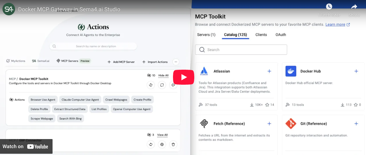 Docker MCP gateway in Sema4.ai Studio for enterprise AI agents | Sema4.ai